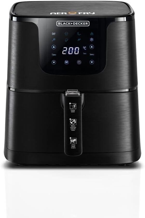 Black+Decker Digital XL Air Fryer, 5.8 Liters, Black – Af700-B5, 2 Year ...